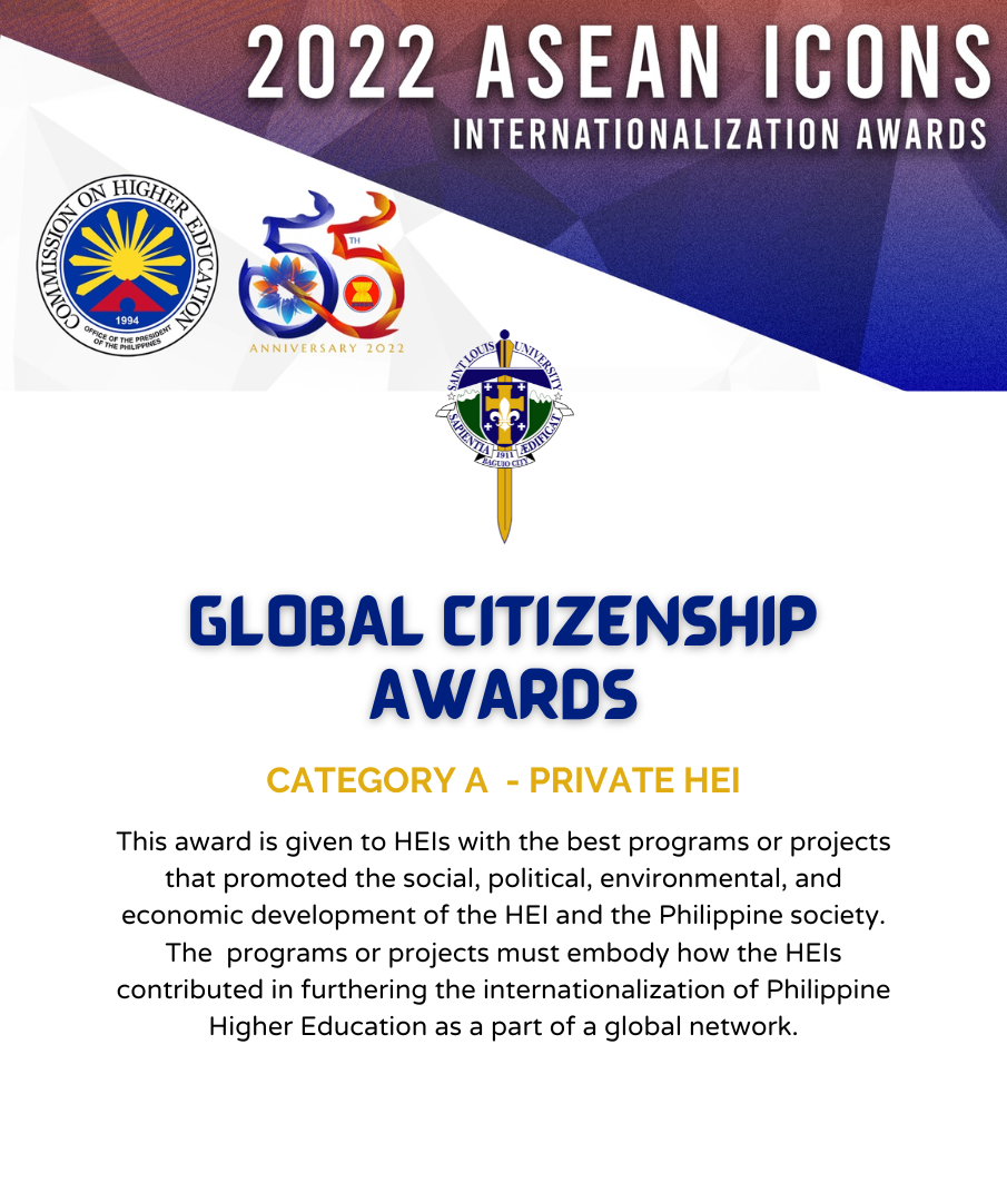 CHED IAS awards SLU the Global Citizenship Awards in the 2022 ASEAN ...
