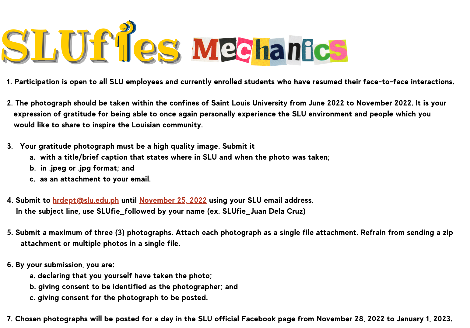 SLUfies 2022 - Saint Louis University, Philippines