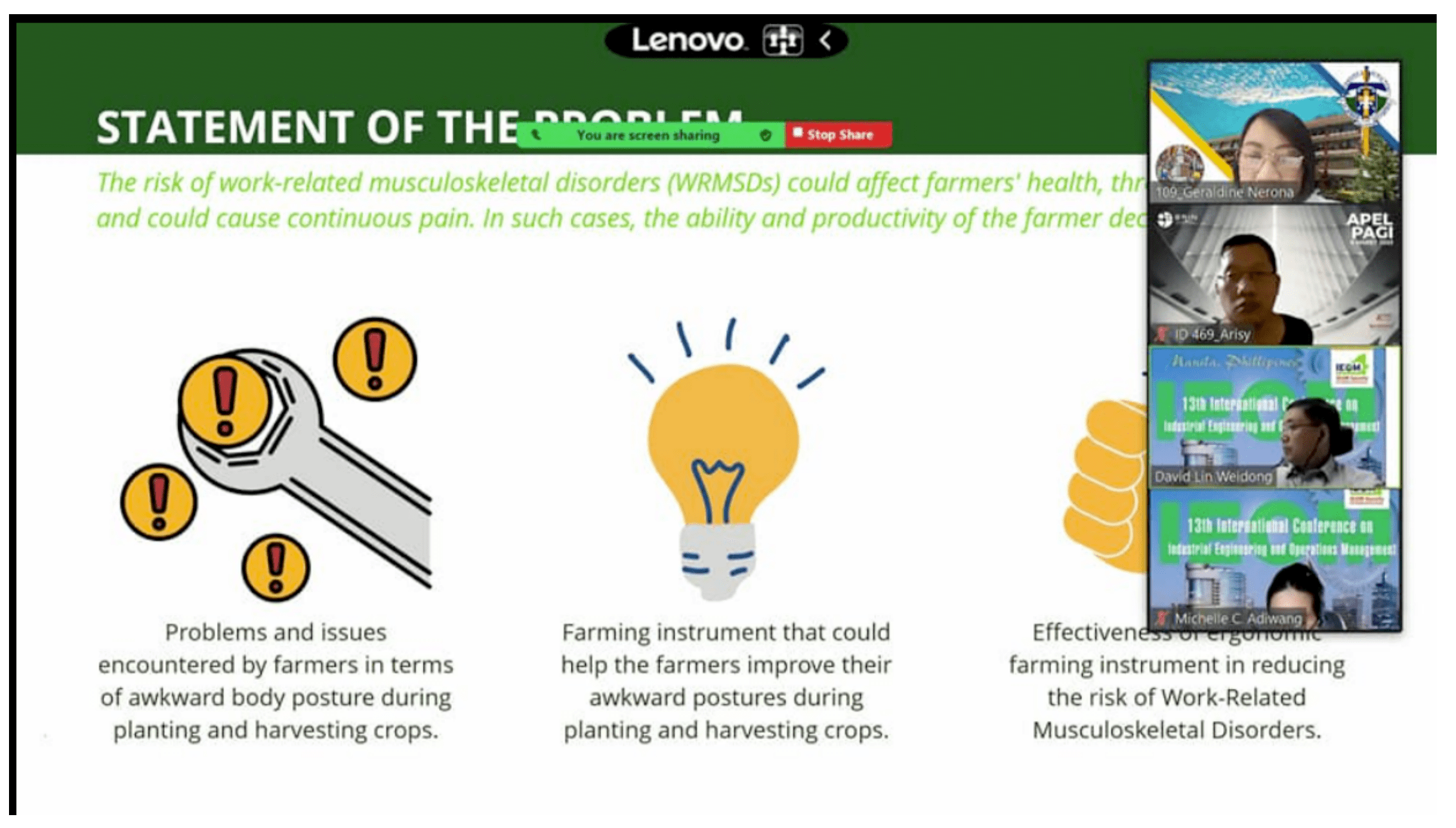 SLU Industrial Engineering Researchers Present at the 13th ...