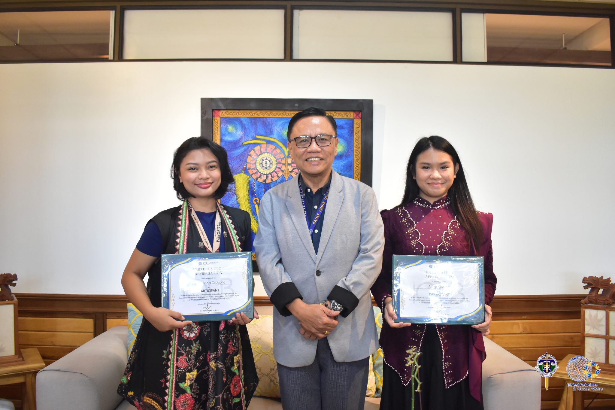SLU STELA exchange students pay a courtesy visit to University ...