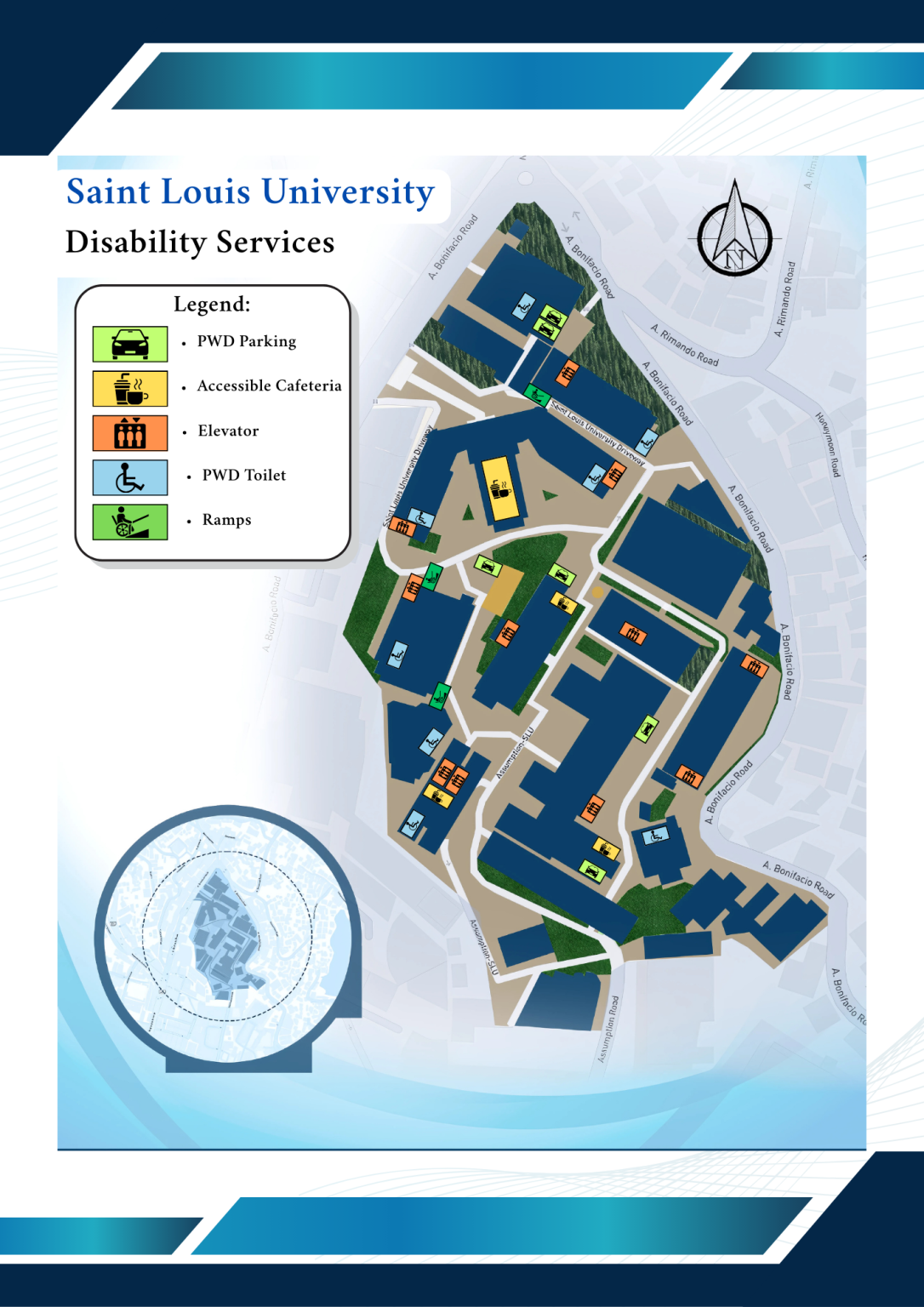 Campus Disability Services Map (Main Campus) - Saint Louis University ...